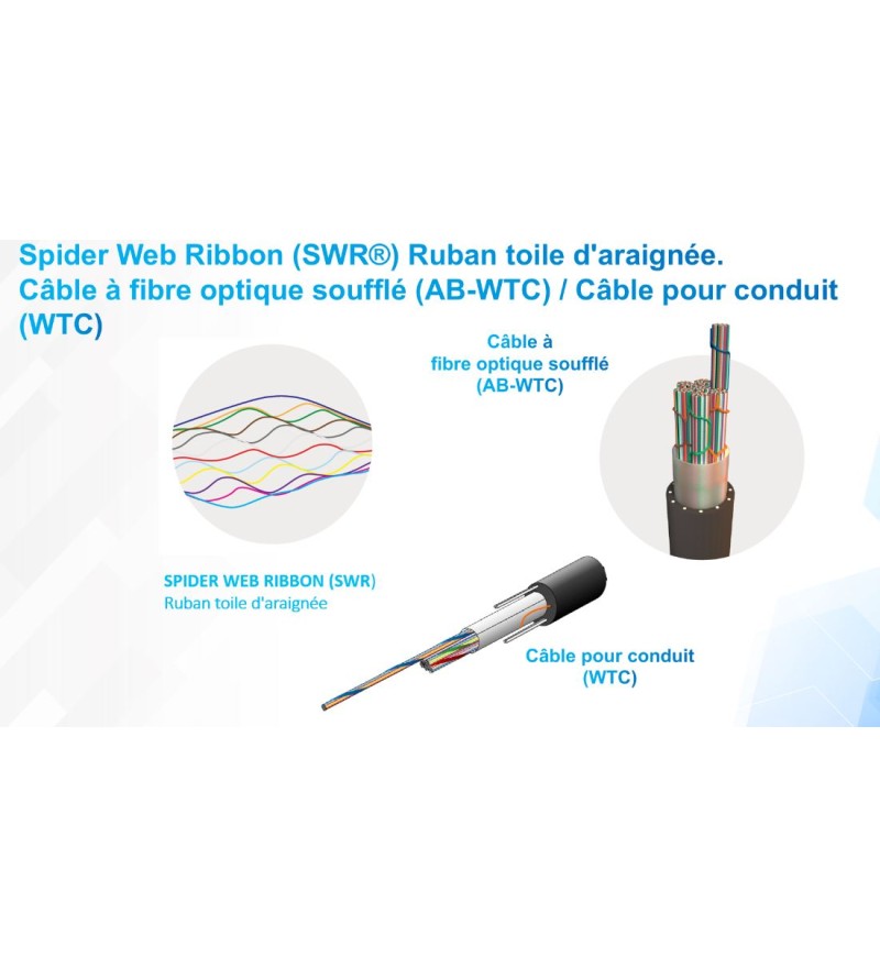 Câble WTC avec fibre SpiderWeb Ribbon SWR